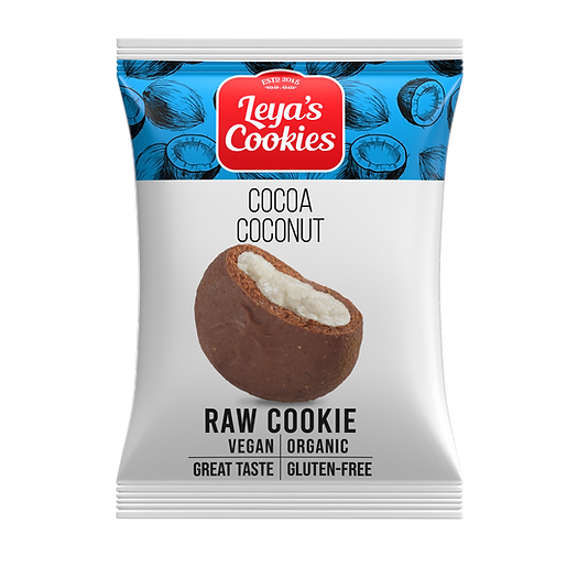 Leya's Cookies Biologische Raw Cacao Coconut Cream Cookie 25 Gram ...